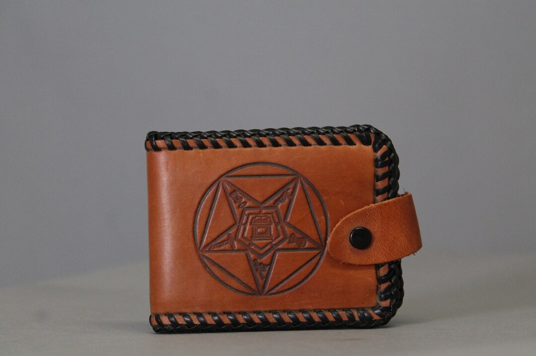 Vintage Eastern Star Hand Tooled Leather Wallet Brown Billfold 1970s ...