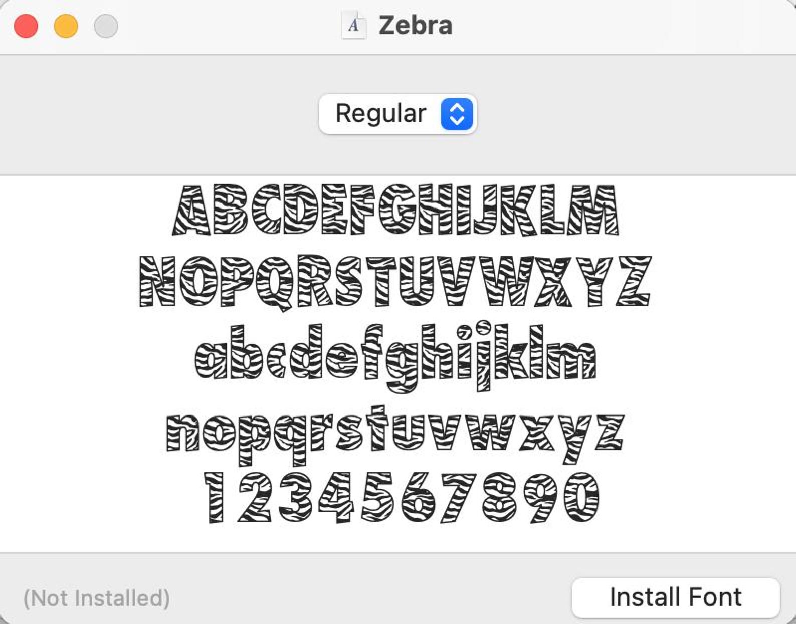 Introducing Zebra Bold Print Font – Truetype Font Format for True ...