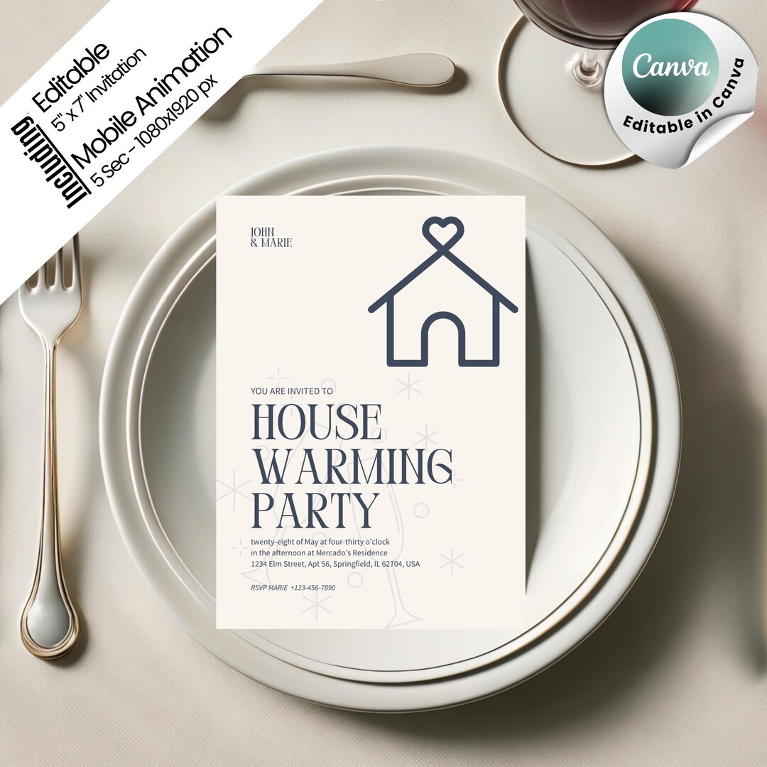 Housewarming Invitation for New House Celebration, Perfect New Home ...