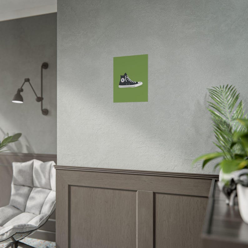 Converse All Star Poster Vintage Sneakers Wall Art Modern Room Decor ...