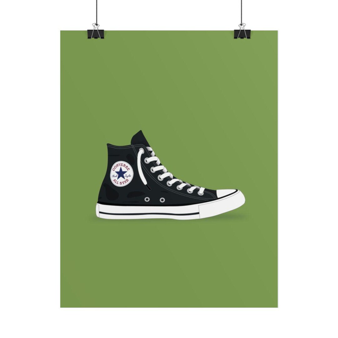 Converse All Star Poster - Vintage Sneakers Wall Art - Modern Room ...