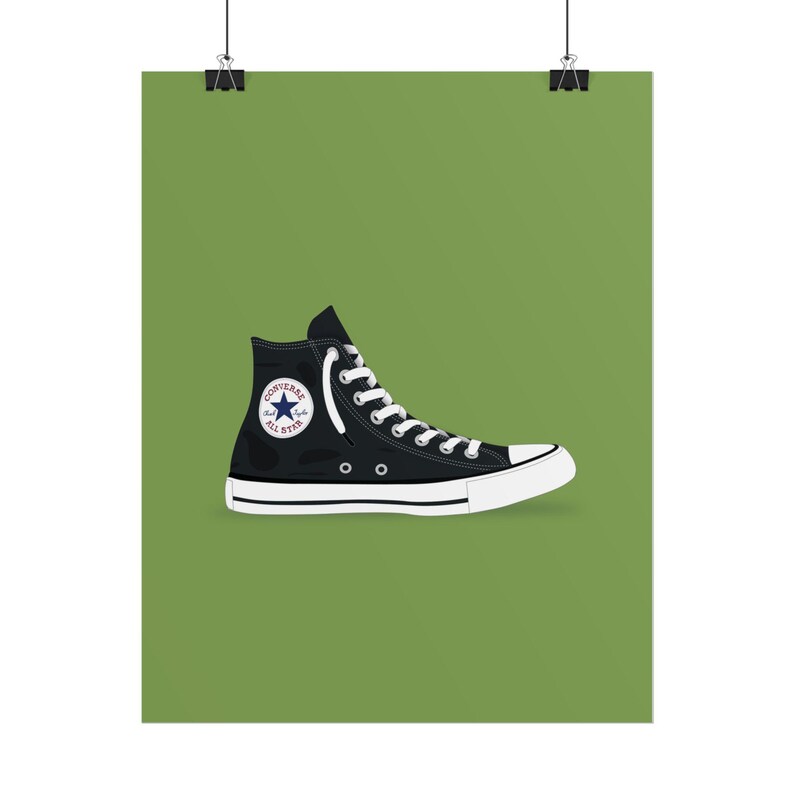Converse All Star Poster Vintage Sneakers Wall Art Modern Room Decor ...
