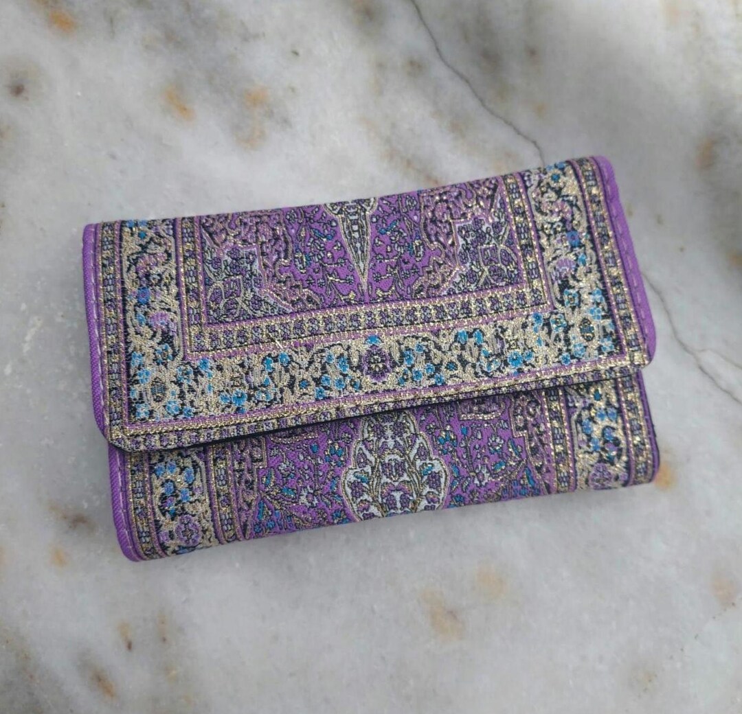 Small Wallet for Women, Boho Wallet Made With Carpet Patterns, Womens ...