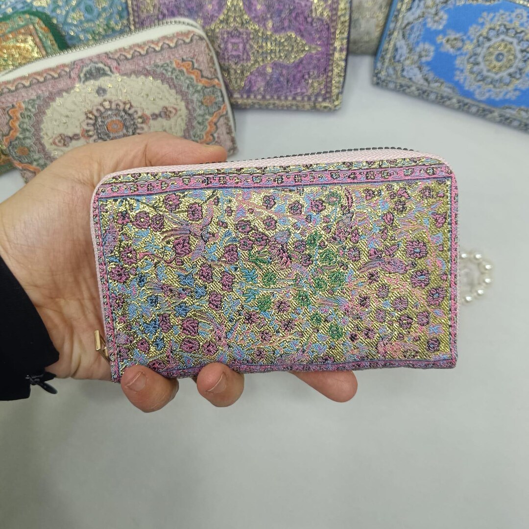 Small Wallet for Women, Boho Wallet Made With Carpet Patterns, Hippie ...