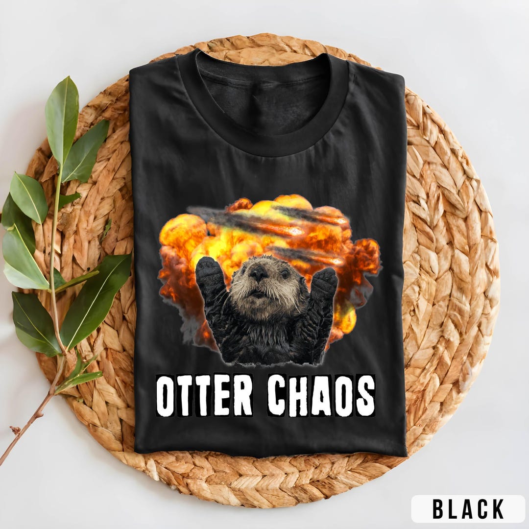 Otter Chaos Shirt, Otter Clothes, Cute Funny Sea Otter Shirt, Otter ...