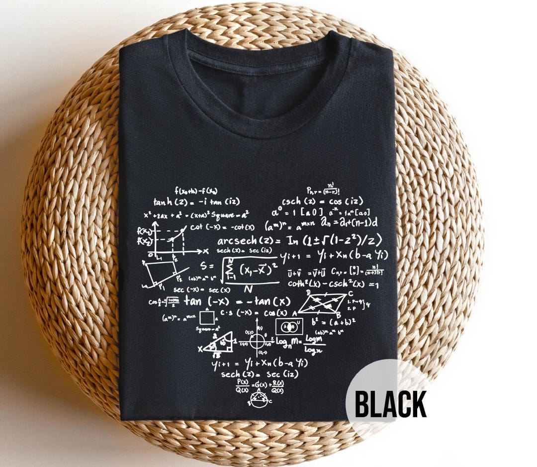 Math Formula T-shirt - Math Teacher Tee, STEM Gift, Nerdy Science Shirt ...