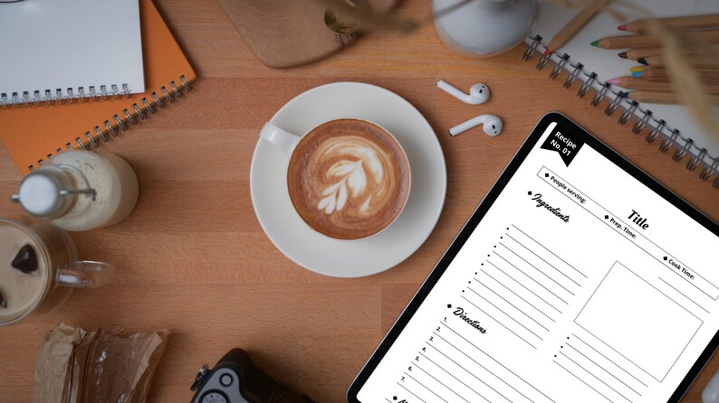 A4 Simple Recipe Card Template | Editable in Canva Ready to Print Home ...