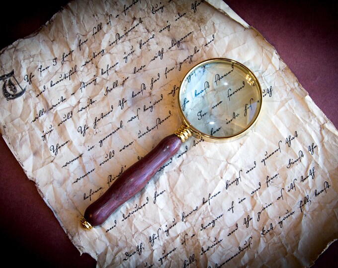 Beautiful Handmade Wooden Magnifying Glass, Made With Exotic Purple ...