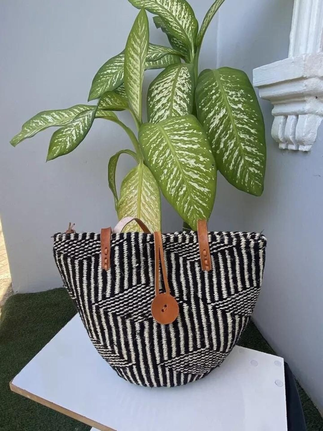 Sisal Handbag, Handmade, Kiondo Bag, Shoulder Bag, Woven Bags, Beach ...