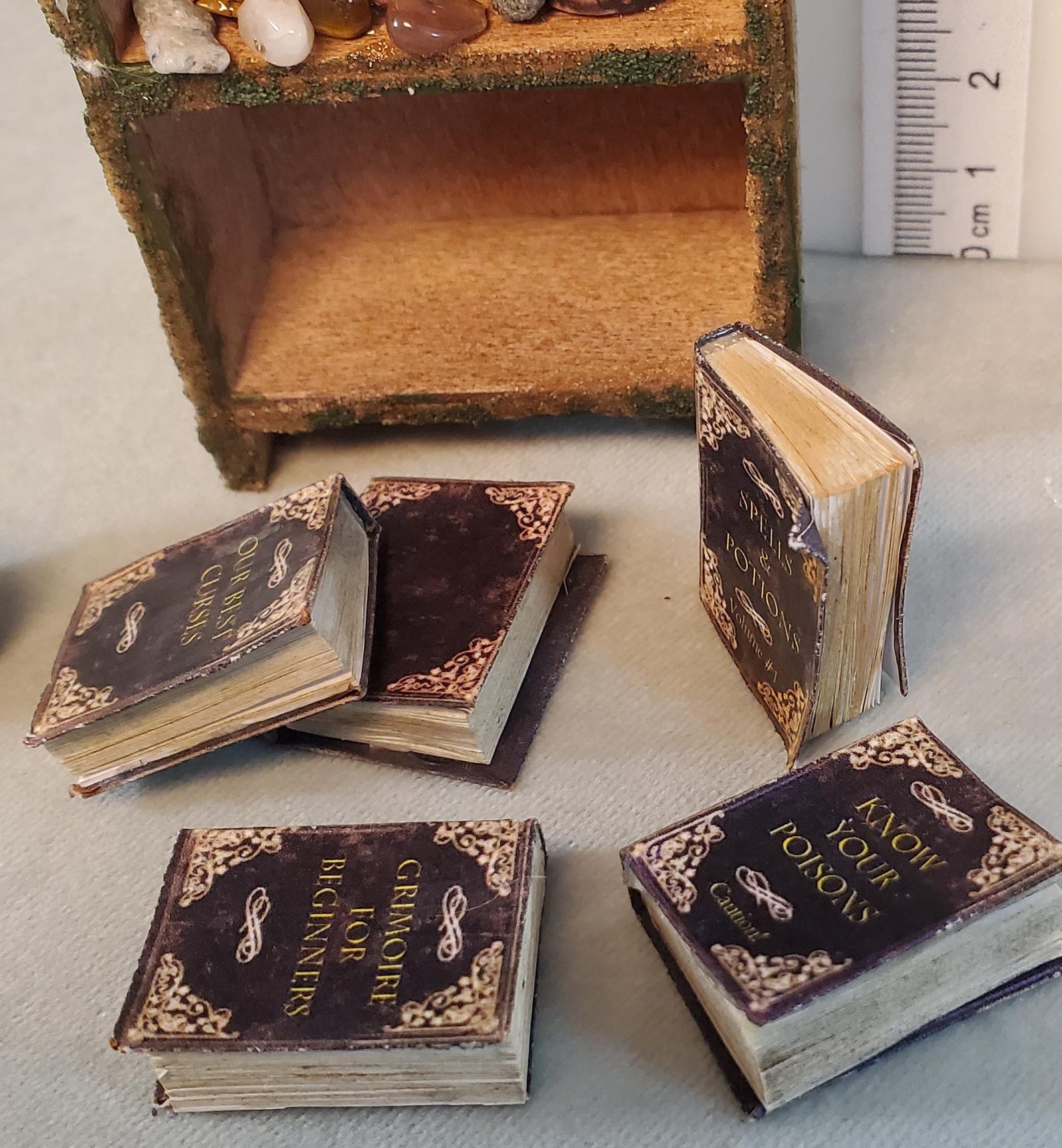 Miniature Haunted Bookcase - Etsy