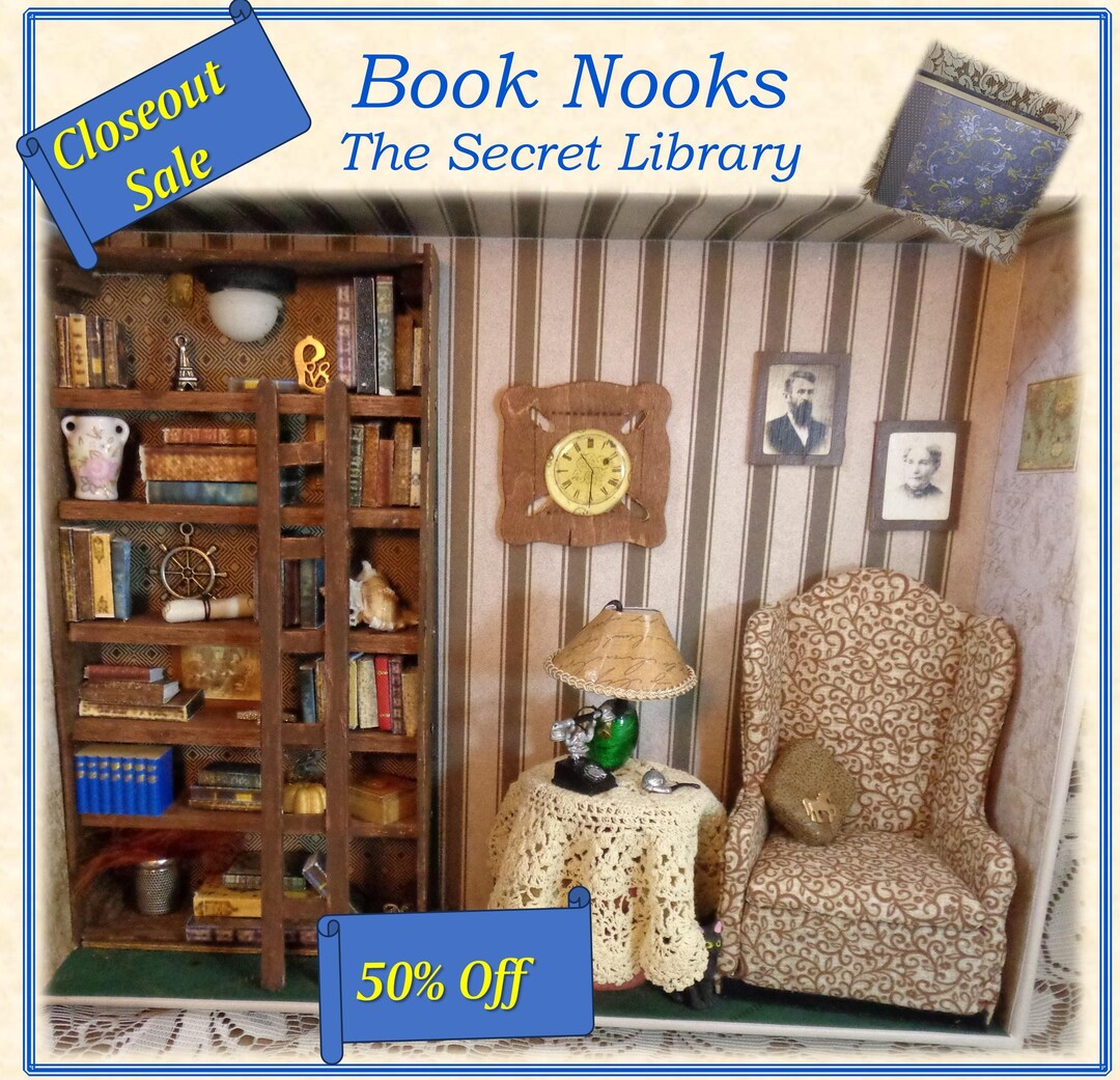 Secret Library Book Nook #1 - Etsy