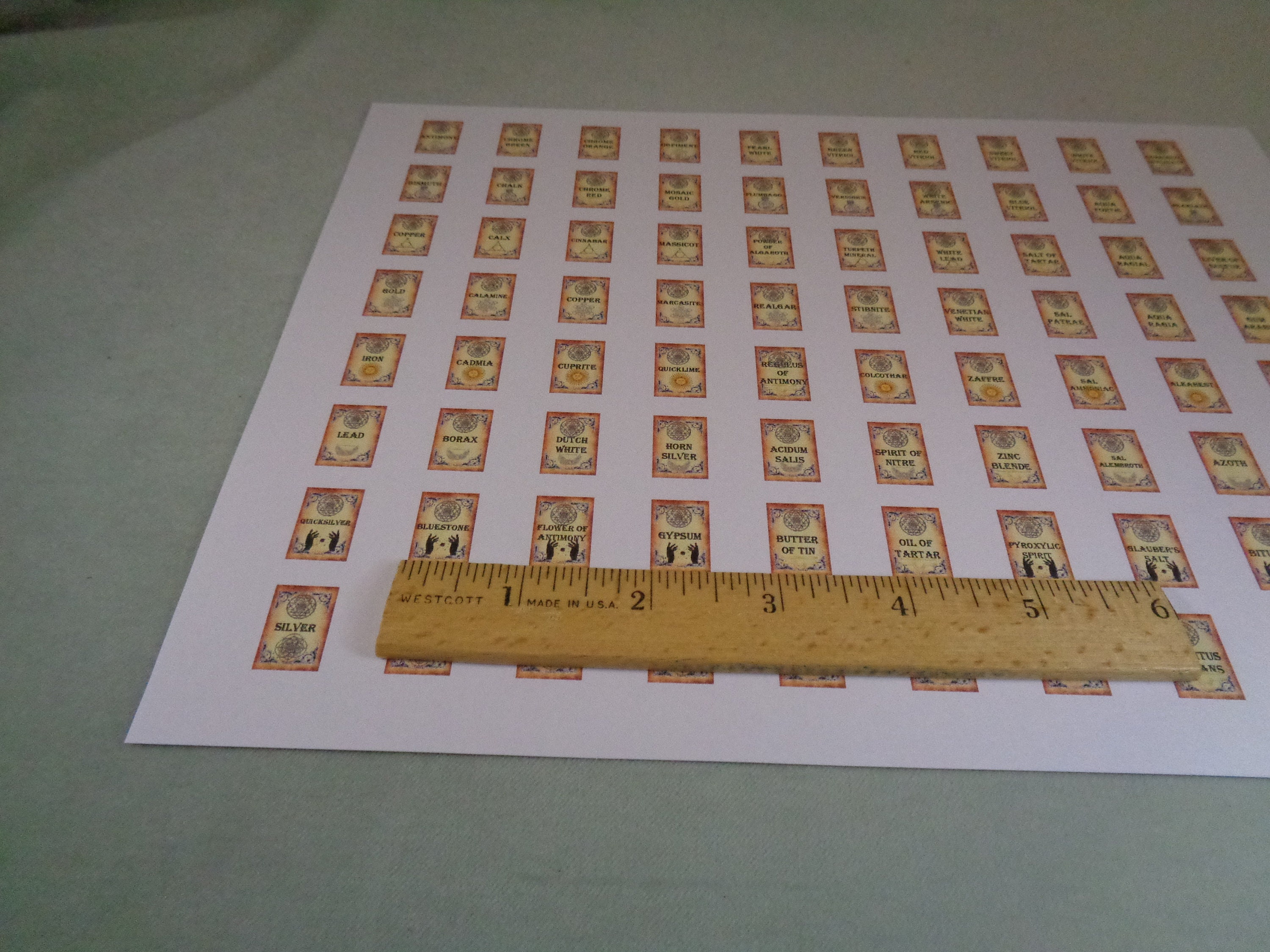 80 Miniature Alchemy Labels Digital Download - Etsy