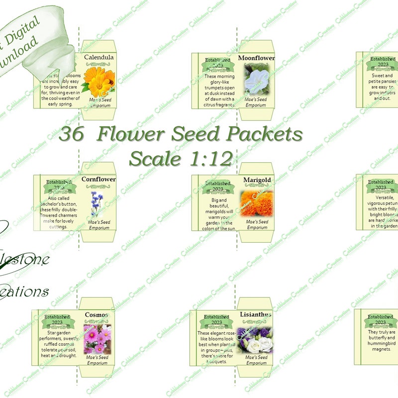 Flower Seed Packets - Etsy