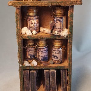 Miniature Haunted Bookcase - Etsy