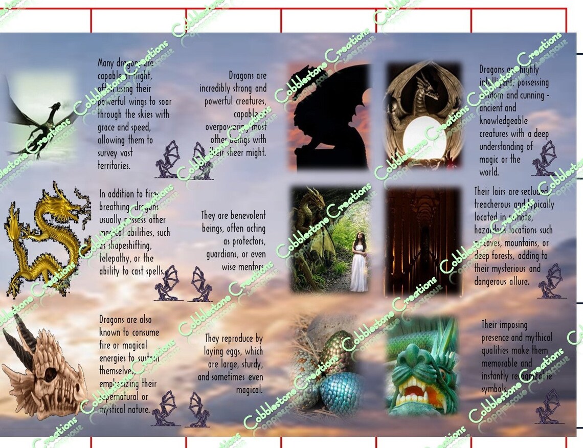 Miniature DRAGONS Book for Dollhouses Digital Download - Etsy