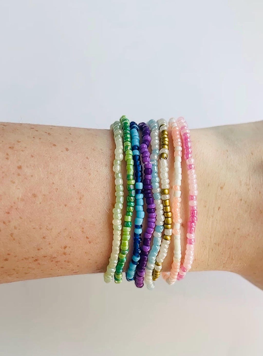 Summer Seed Bead Stackable Bracelets - Etsy