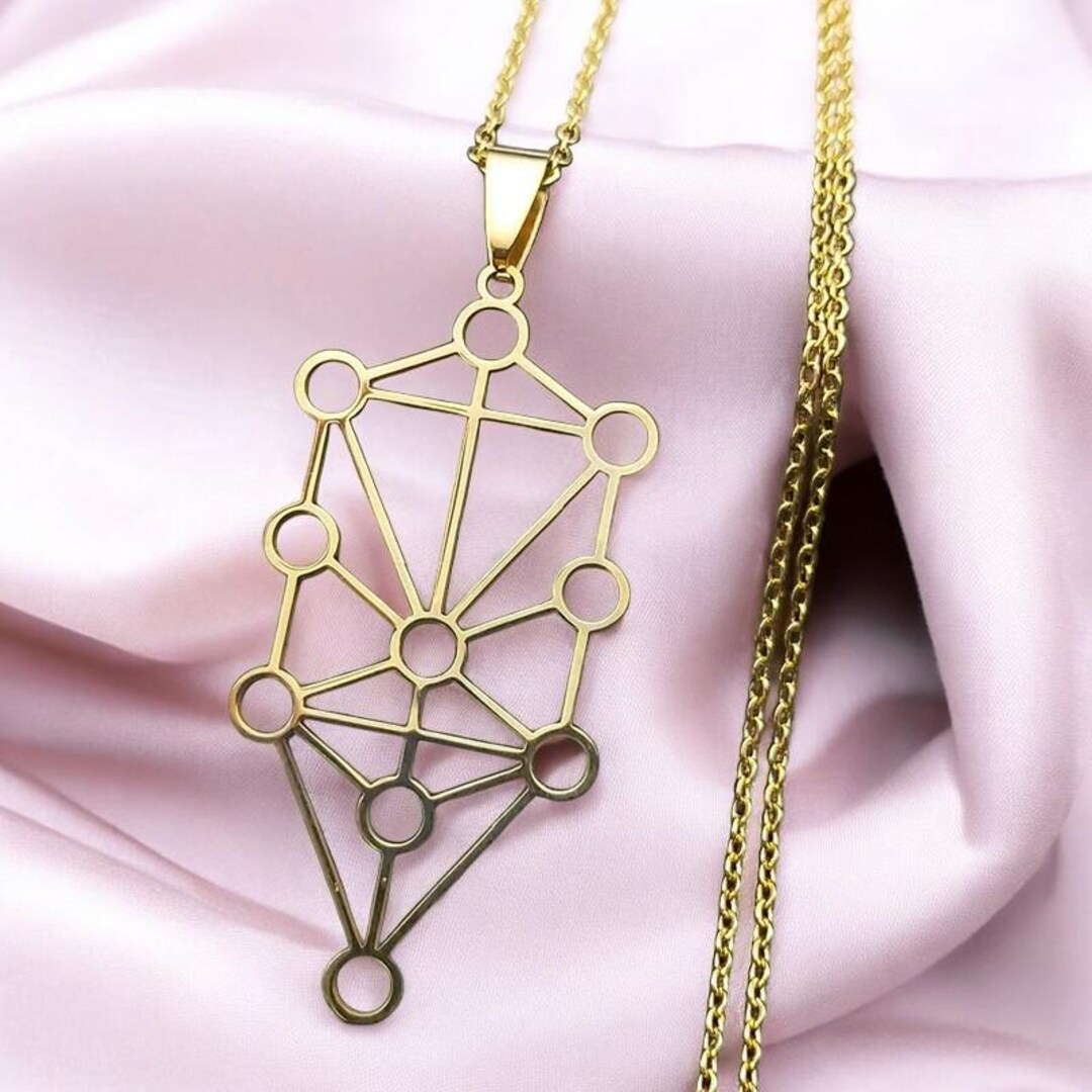 Kabbalah Sephirot Tree of Life Necklace for Women Men - Gold Color ...
