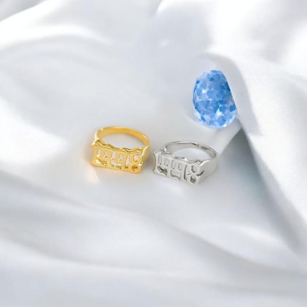 1996 1997 1999 Customized Birth Year Rings for Women Men - Stainless ...