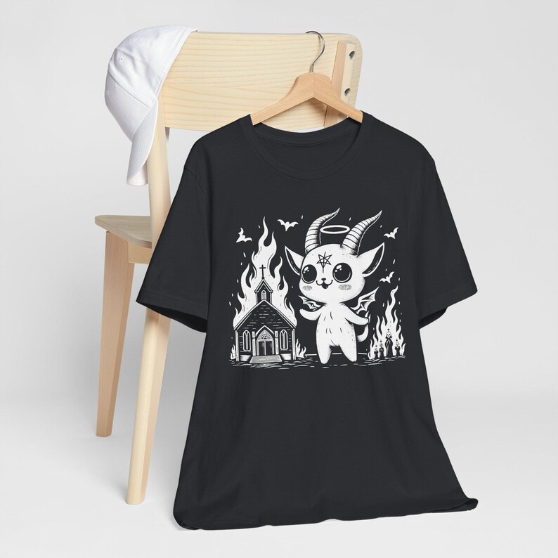 Cute Baphomet T Shirt, Gothic Clothing, Creepy Cute, Goth Fashion ...
