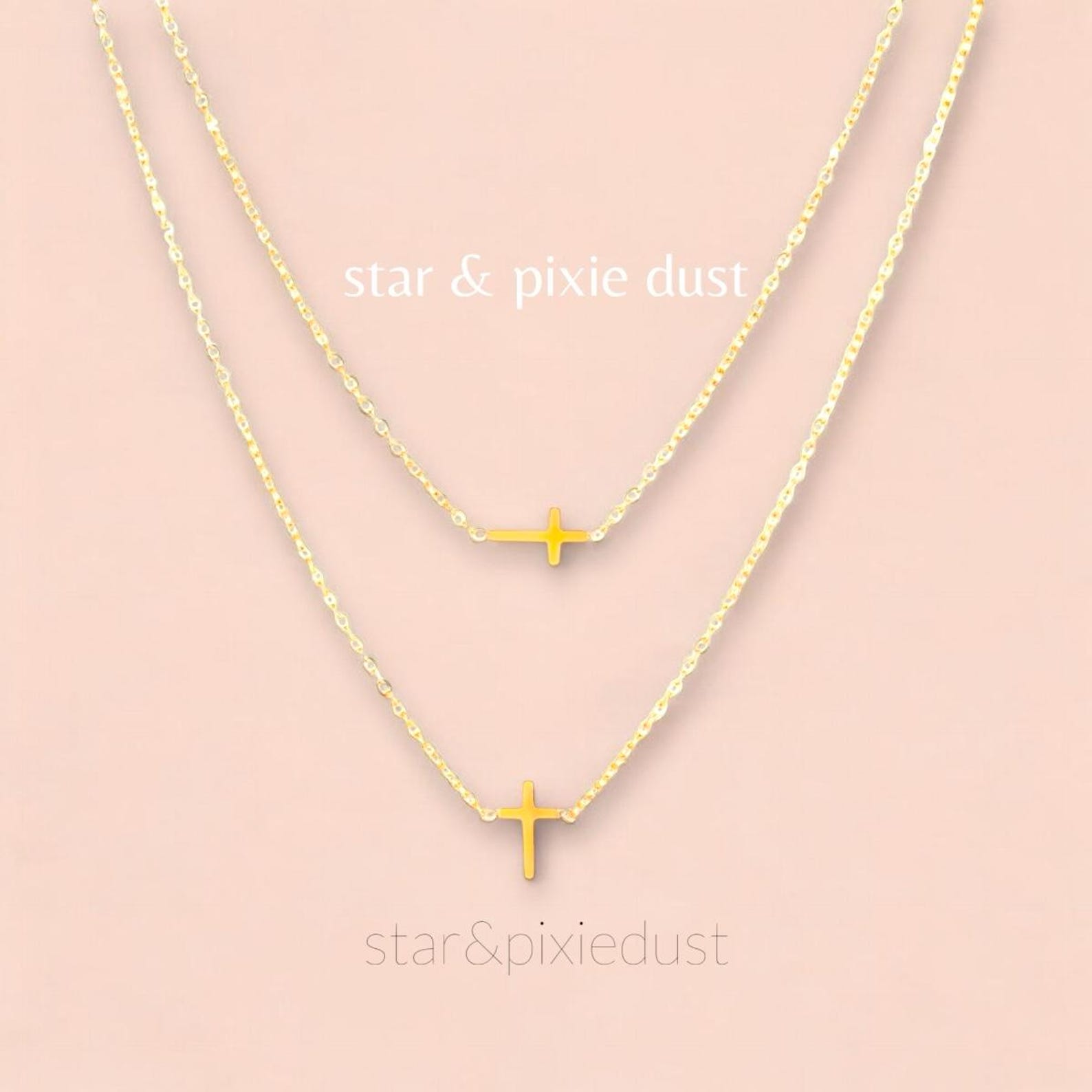 Minimalist 18k Gold Plated Elegant and Dainty Tiny Cross Necklace, Buy ...