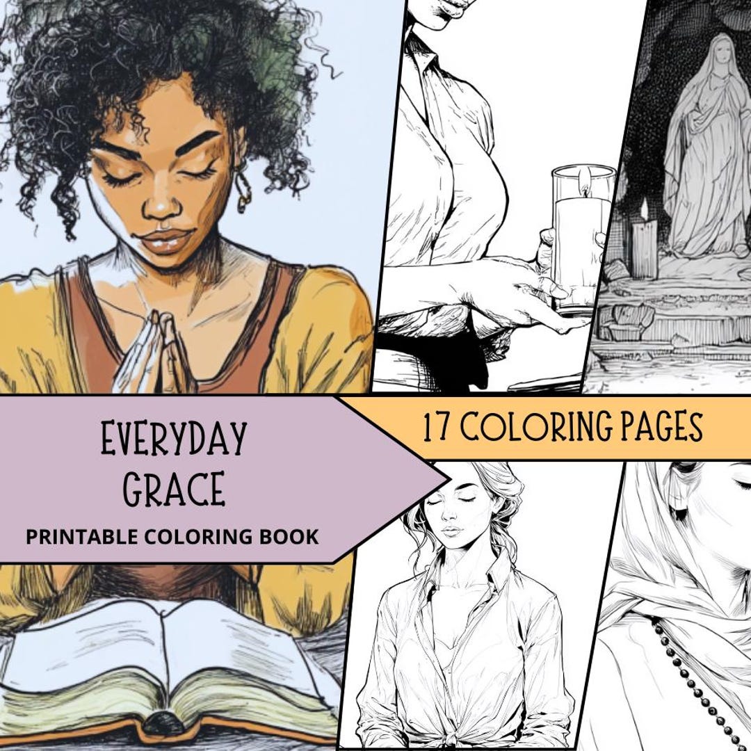 Faith Coloring Page, Printable Coloring Book, Religious Christian ...