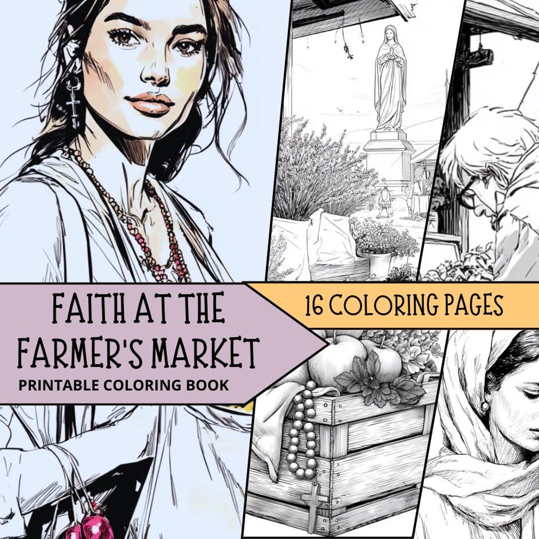 Faith Coloring Page, Printable Coloring Book, Religious Christian ...