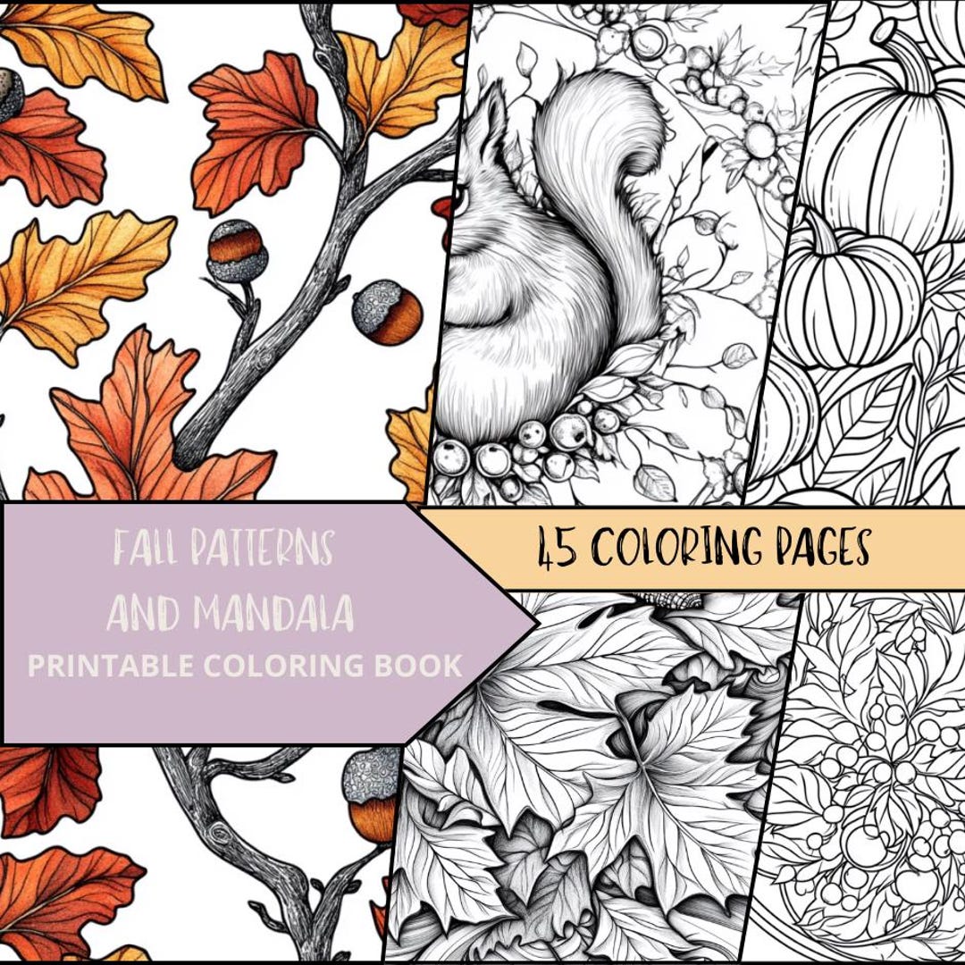 Fall Coloring Pages, Mandala Coloring, Autumns Leaves Coloring Book ...