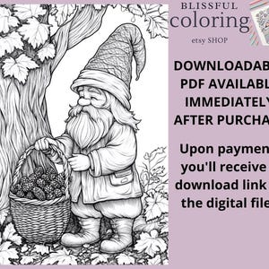 Fall Coloring, Gnome Coloring, Autumn Coloring, Autumn Leaf Coloring ...