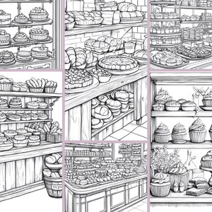 Bakery Coloring, Cake Decorating Coloring Food Coloring Pages Printable ...