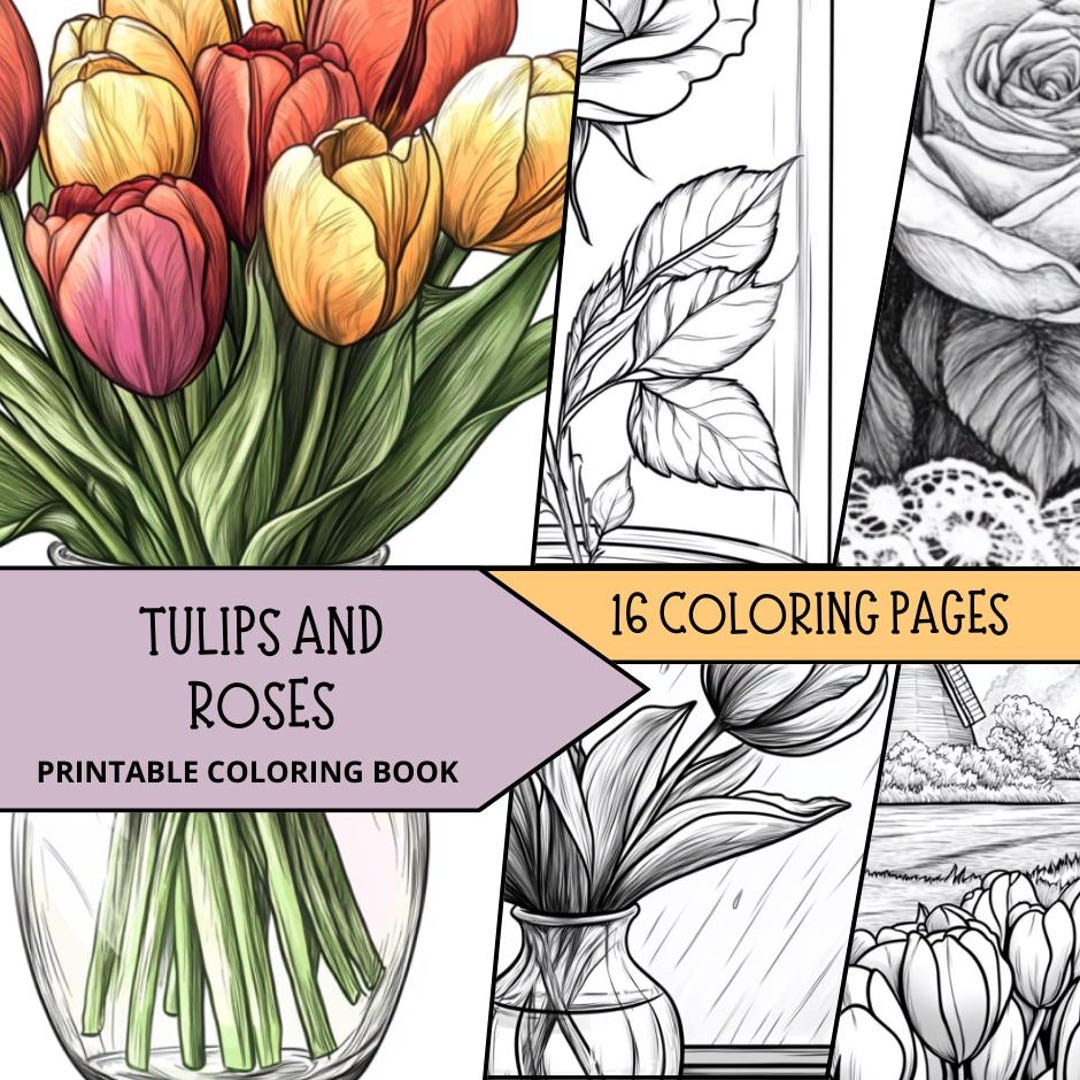 Flowers Coloring Pages, Stress Relief Coloring Sheets, Nature Coloring ...