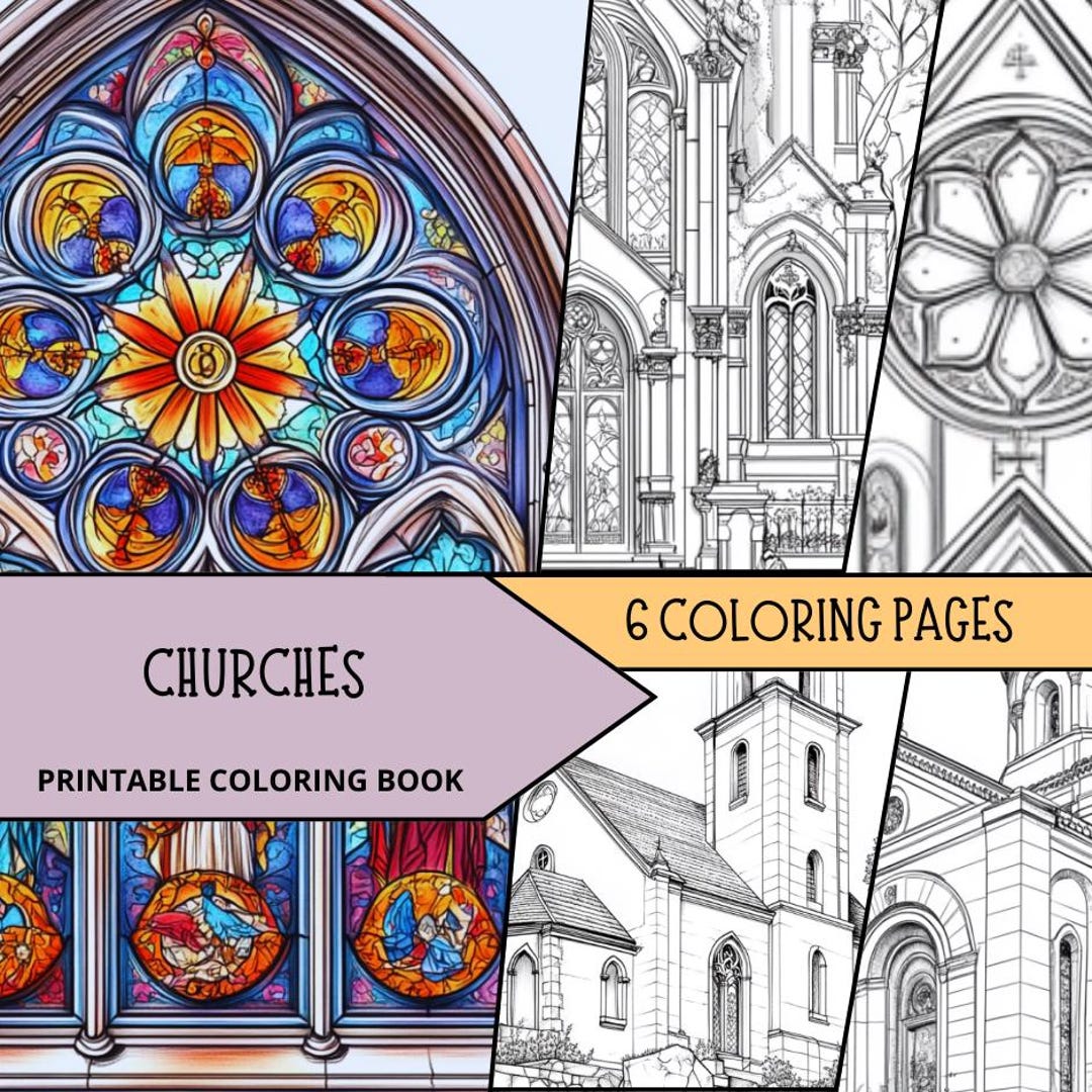 Church Coloring, Christian Coloring Page, Printable Church Coloring ...