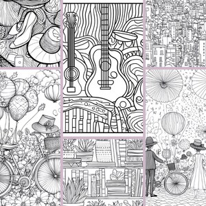 Modern Art Coloring, Pattern Coloring Pages, Digital Download, Bold ...