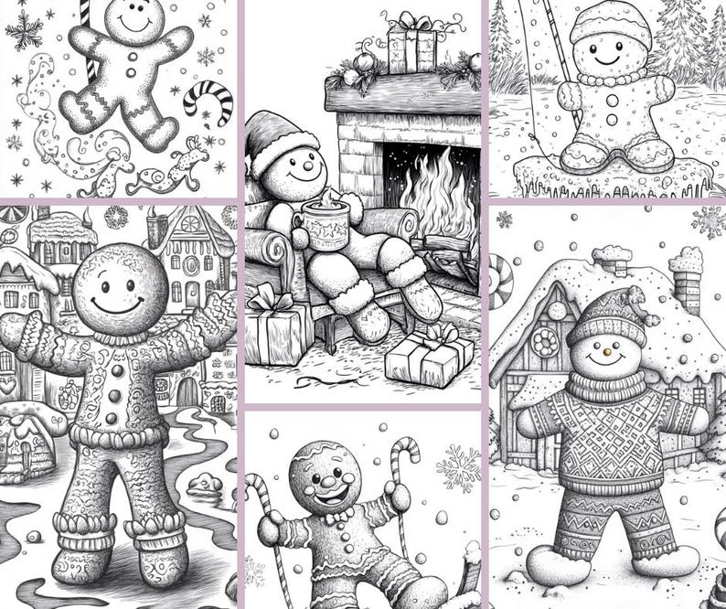 Christmas Coloring, Digital Download, Xmas Coloring Page, Winter ...