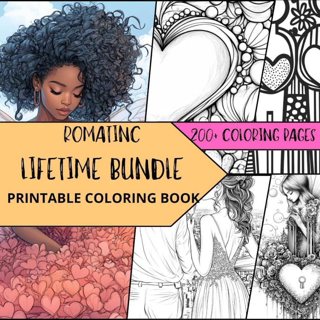 Love Bundle Coloring, Romantic Coloring Pages, Adult Coloring Pages ...