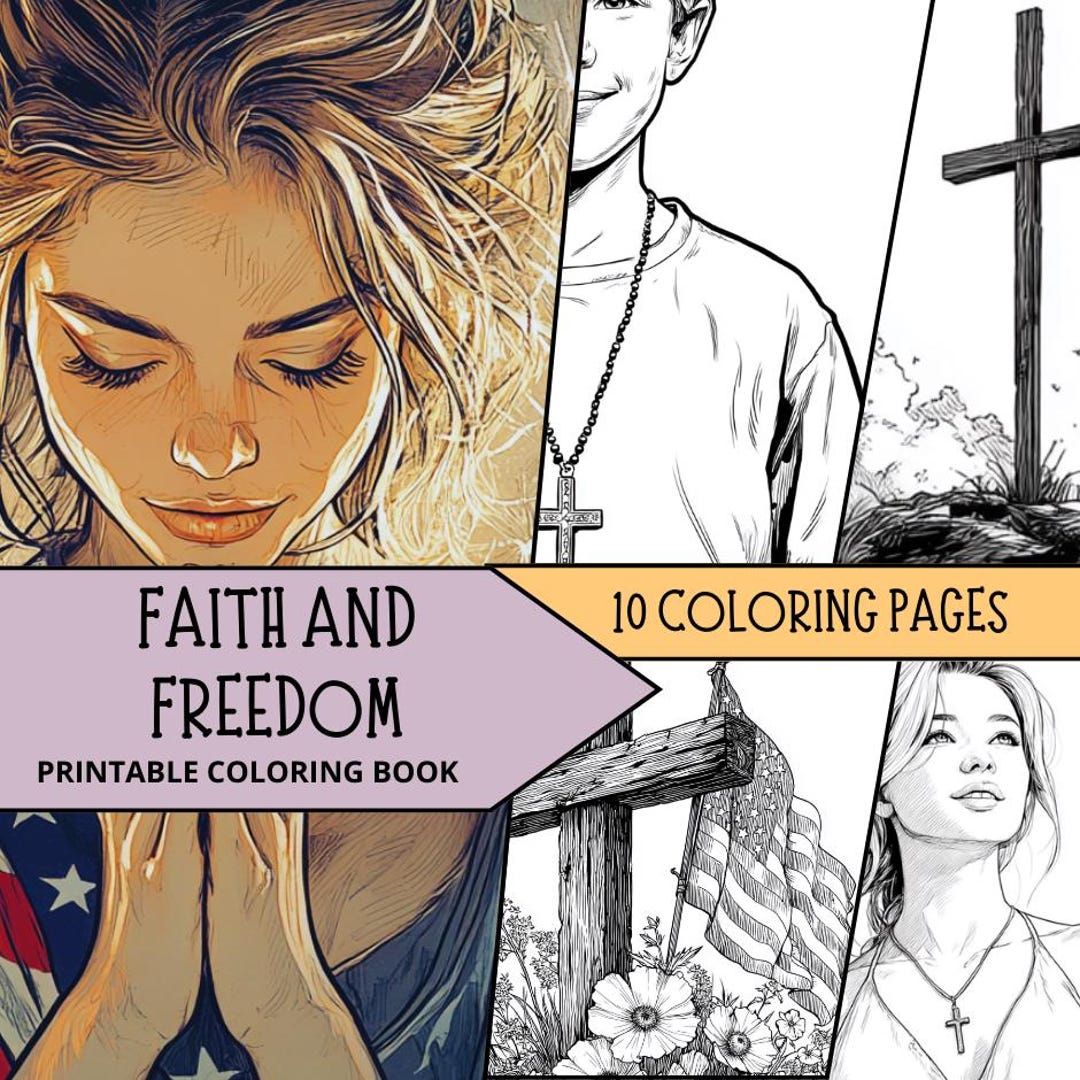 4th of July Coloring Pages USA, Faith Coloring Page, Prayer Coloring ...