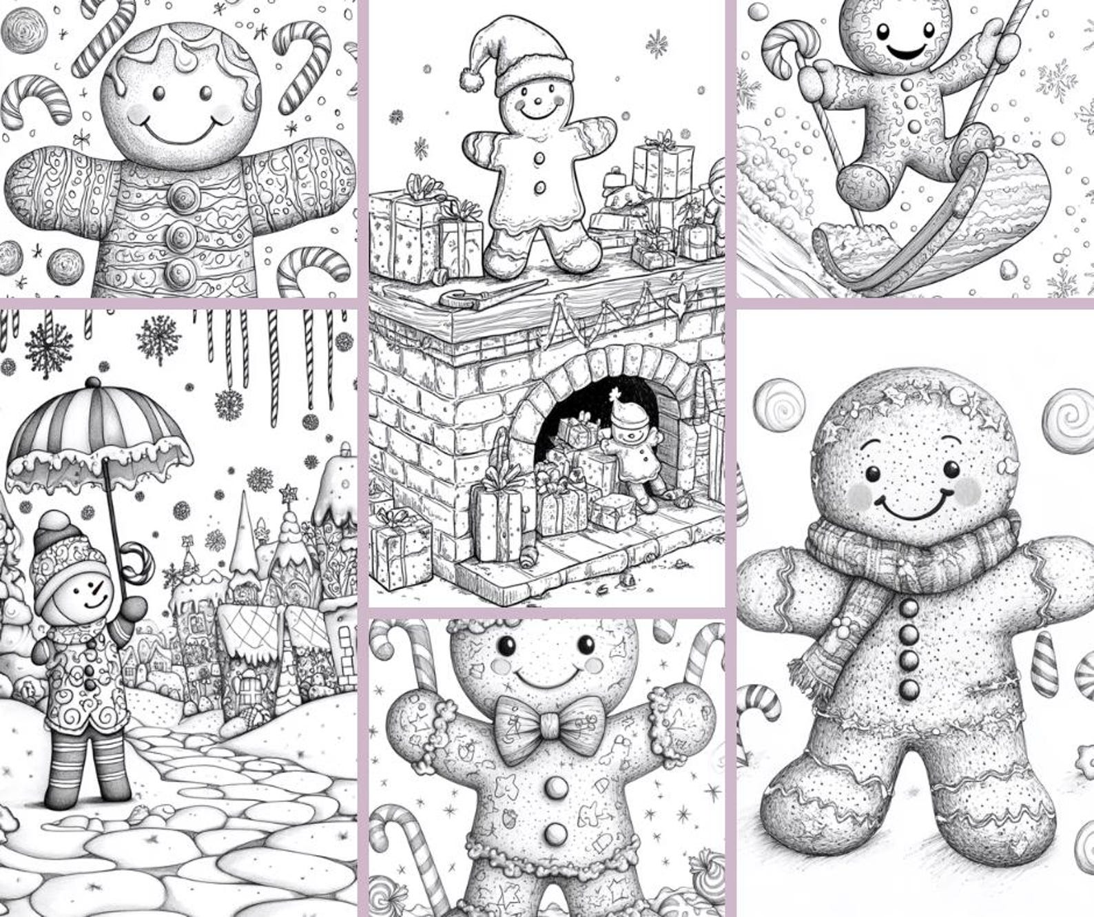 Christmas Coloring, Digital Download, Xmas Coloring Page, Winter ...