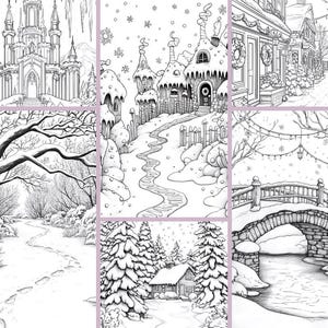Christmas Coloring, Hygge Christmas Coloring Pages, Digital Download ...