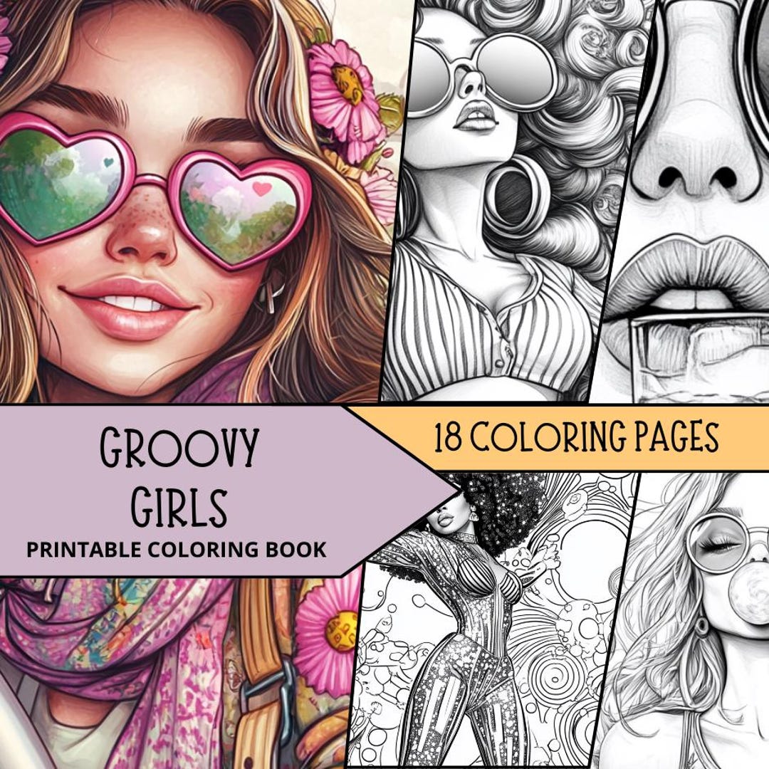 Modern Girls Coloring Pages, Printable Coloring Pages for Adult ...