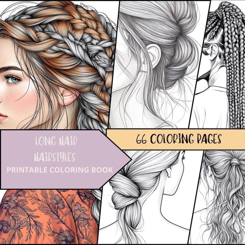 Hairstyle Coloring Pages, Printable Coloring Pages for Adult ...