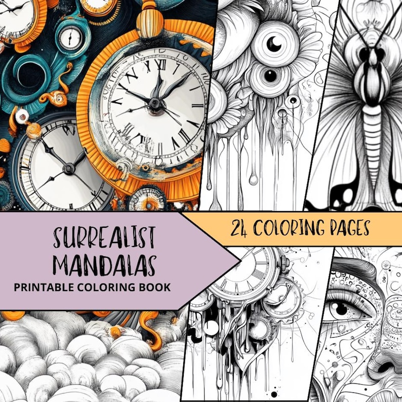 Mandala Coloring, Surrealist Coloring Pages, Coloring Printables, Adult Mandala Art, Printable ...