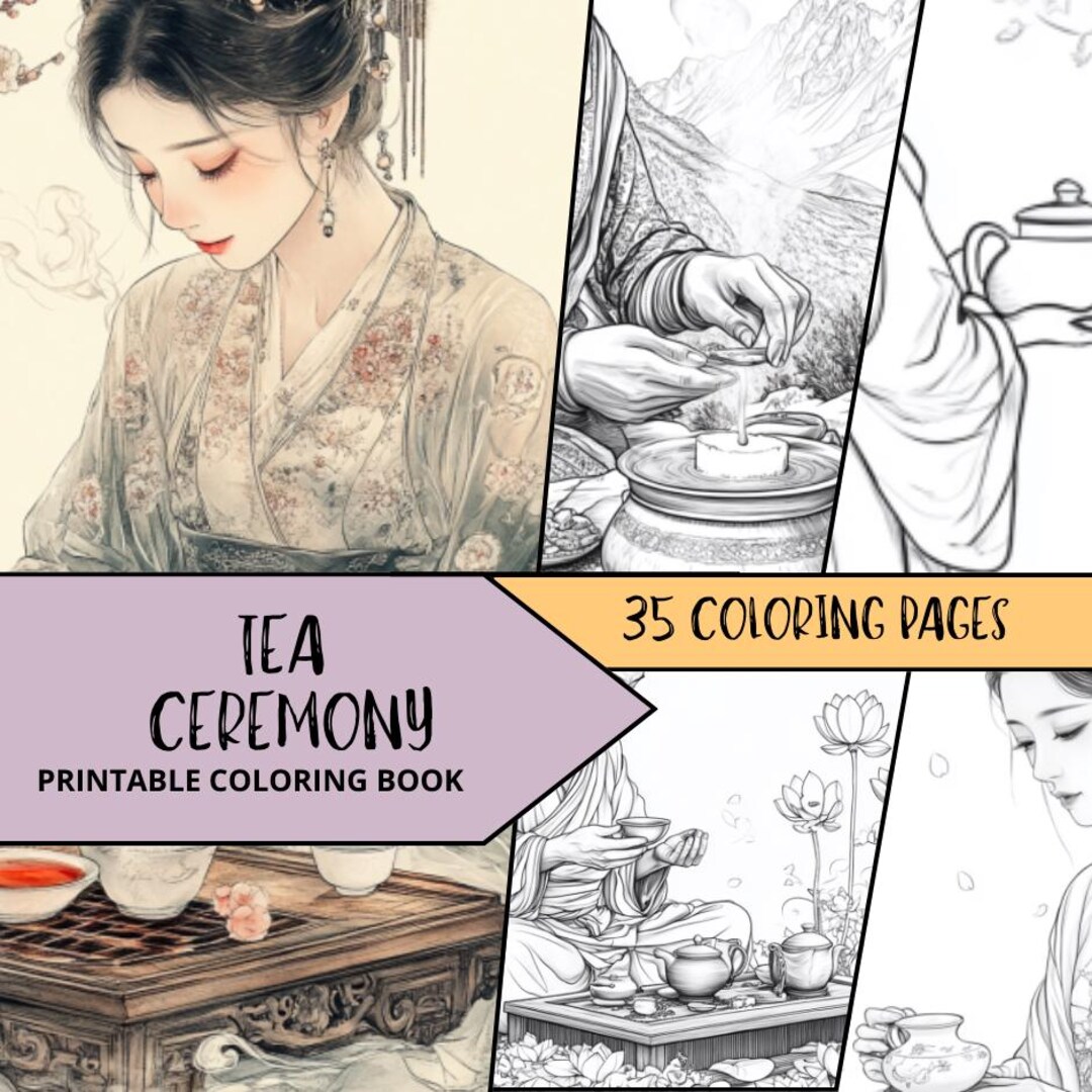 Tea Time Coloring, Woman Coloring Pages, Printable Coloring Pages for ...
