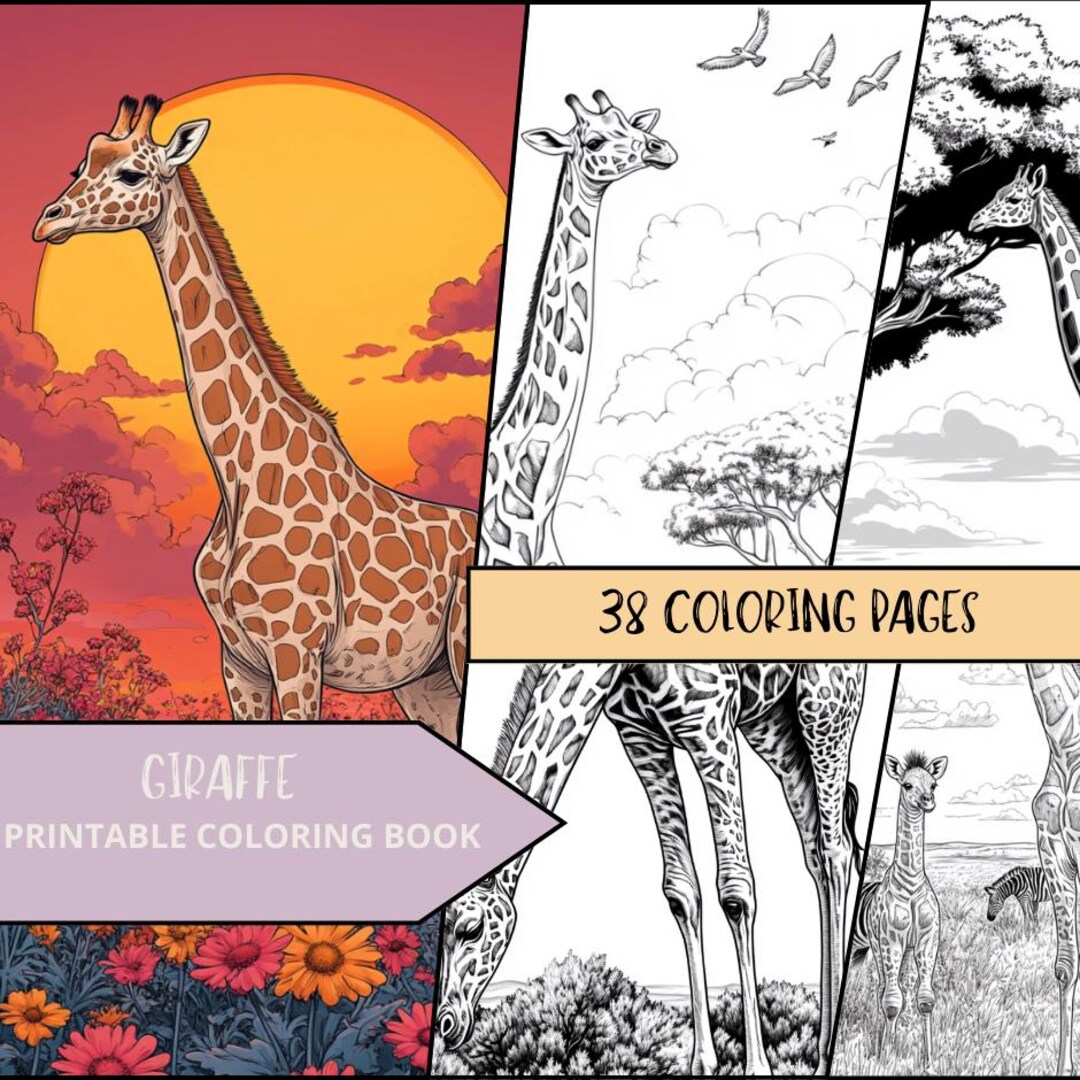 Giraffe Coloring| Giraffe Coloring Pages | Printable Adult Kids ...