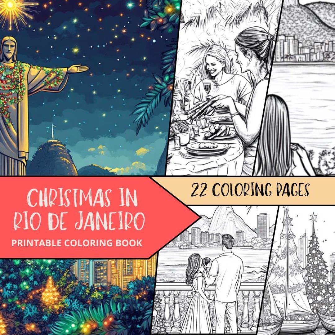 Christmas Coloring, Digital Download, Xmas Coloring Page, Winter ...