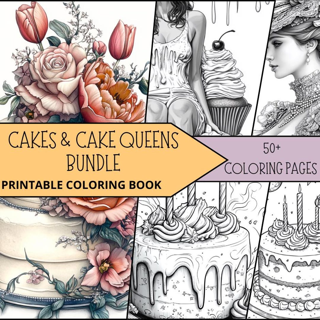Bakery Coloring, Cake Decorating Coloring Food Coloring Pages Printable ...