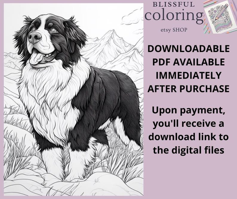 Big Dogs Coloring | Dog Coloring Pages | Printable Adult Kids Coloring ...