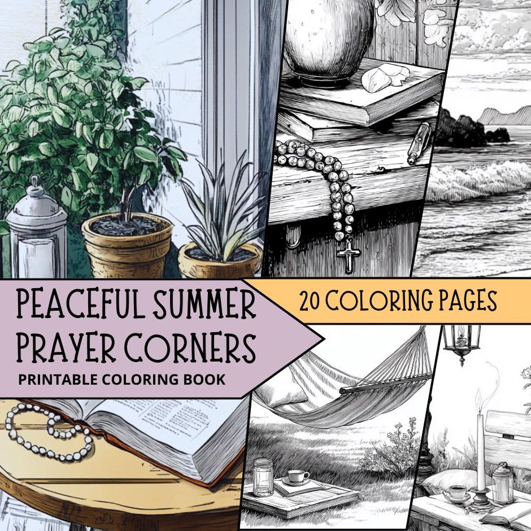 Prayer Coloring Page, Printable Coloring Book, Religious Christian ...