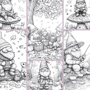 Fall Coloring, Gnome Coloring, Autumn Coloring, Autumn Leaf Coloring ...