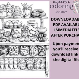 Bakery Coloring, Cake Decorating Coloring Food Coloring Pages Printable ...