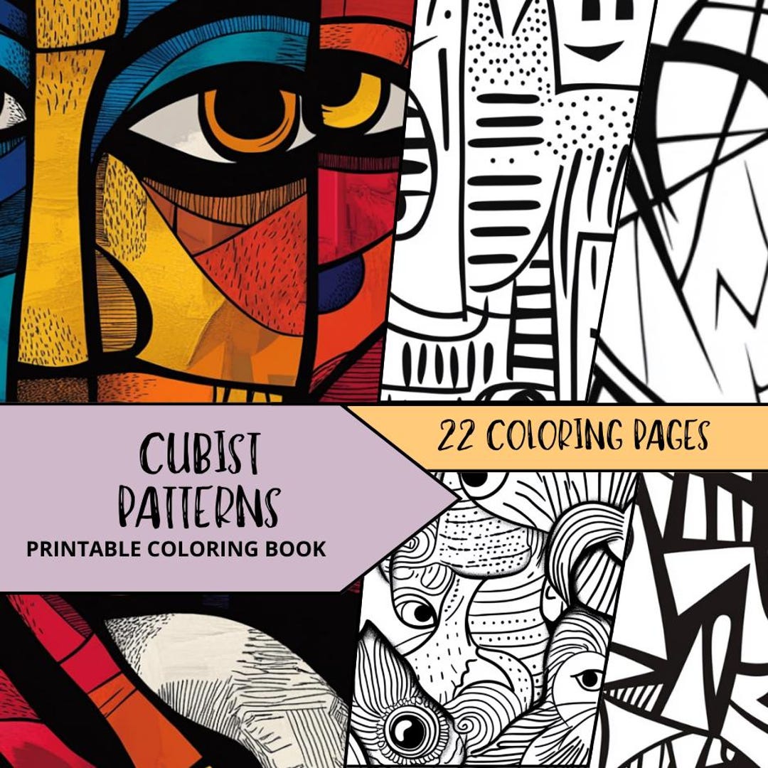 Modern Art Coloring, Pattern Coloring Pages, Digital Download, Bold ...