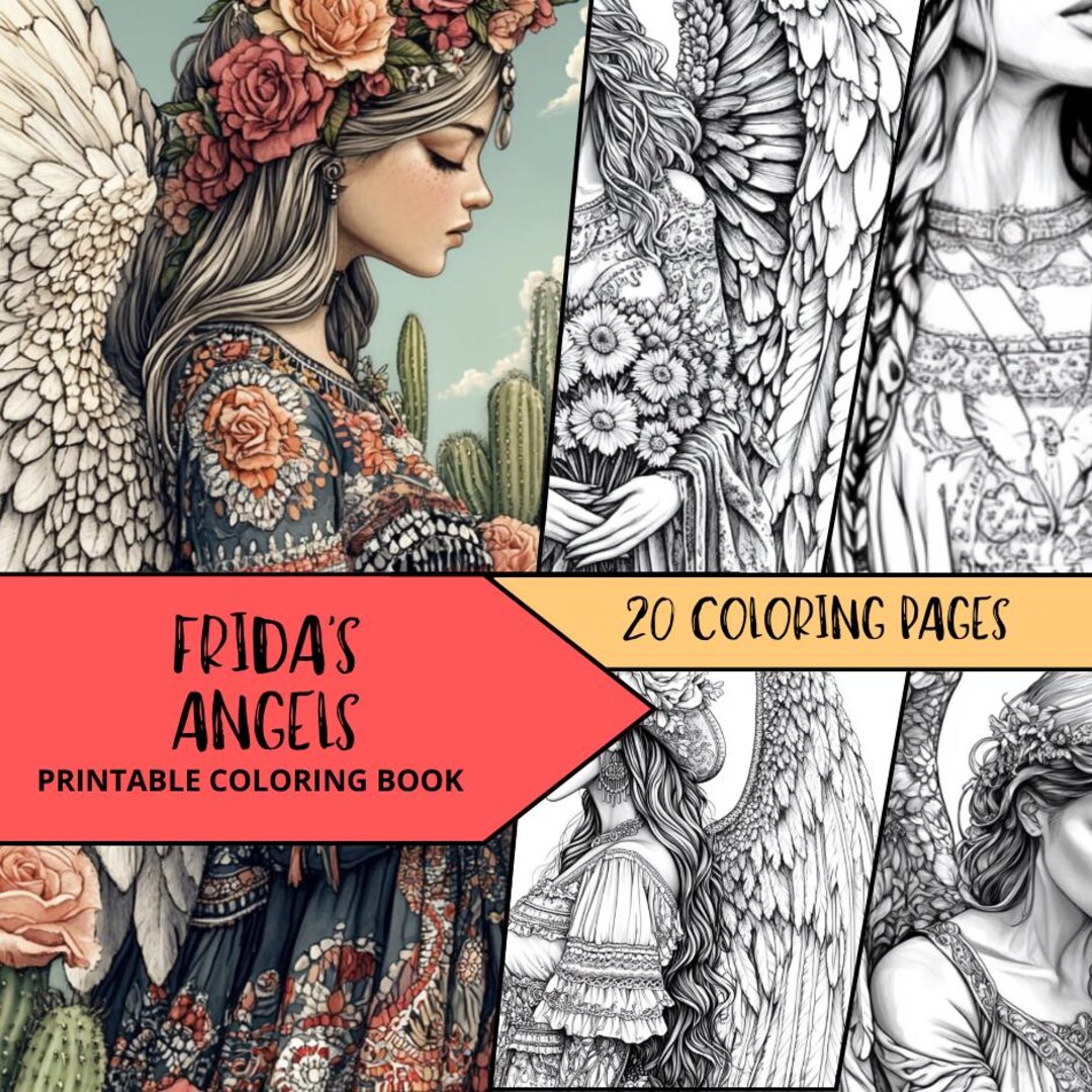 Angels Coloring Pages, Printable Coloring Book, Religious Christian ...
